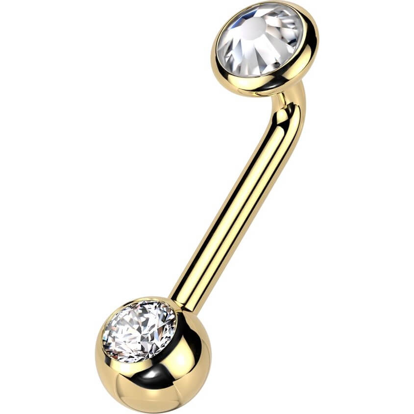 Titan Christina Piercing Zirkonia Innengewinde – PiercingXXL